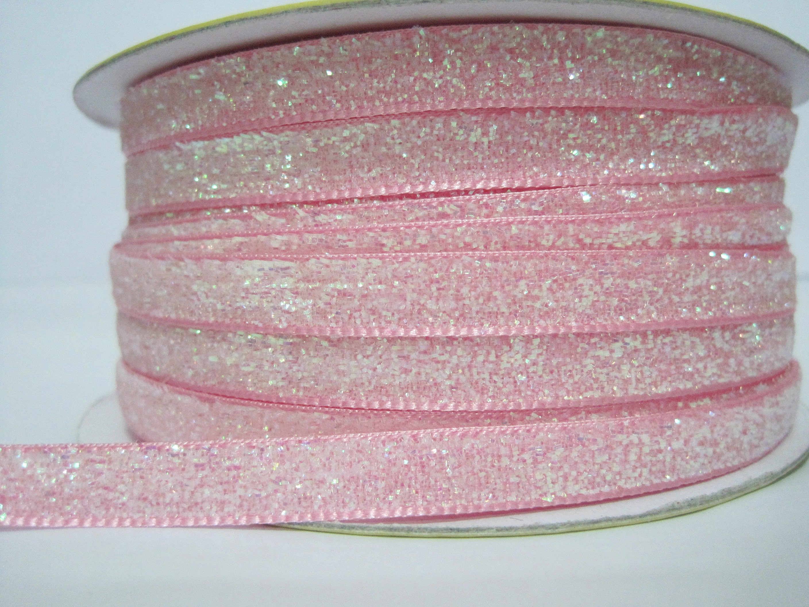 5 Yards 3/8 Carnation Pink Glitter Ribbon Glitter - Etsy