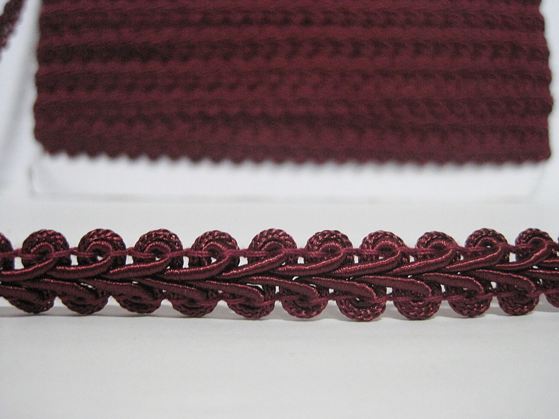 5 Yards 1/2 Burgundy Gimp Braided Trim Gimp Braid | Etsy