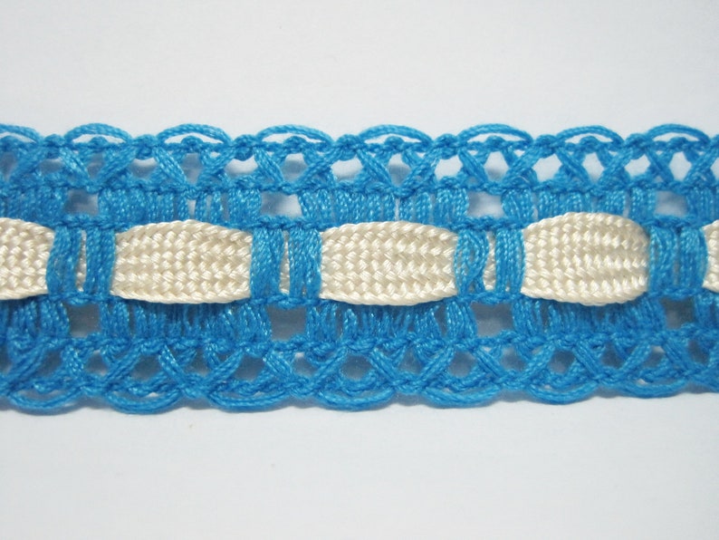 5 Yards Turquoise Lace Trim With Vanilla Ribbon Insert Lace - Etsy