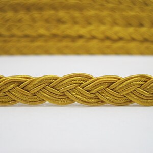 5 Yards 1/4" Classic Gold Braided Trim, Braided Gimp Trim, Scroll Braid ...
