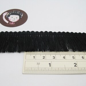 5 Yards Black Cotton Tassel Trim, Black Trim, Black Tassel Fringe ...