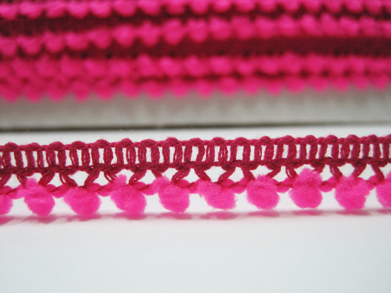 5 Yards Hot Pink Tiny Pom Pom Trim Mini Pom Pom Trim Tiny | Etsy