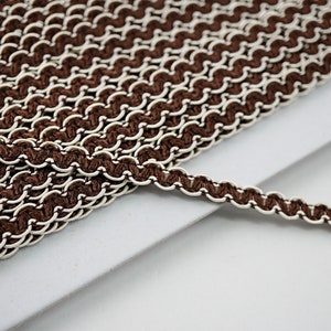 5 Yards Dark Brown Rick Rack, Rick Rack Trim, Zig Zag Trim, Zig Zag ...