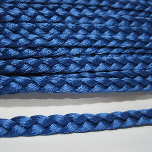 5 Yards 1/4" Braided Cord, Azure Cord, Flat Braided Cord, Flat Cord ...
