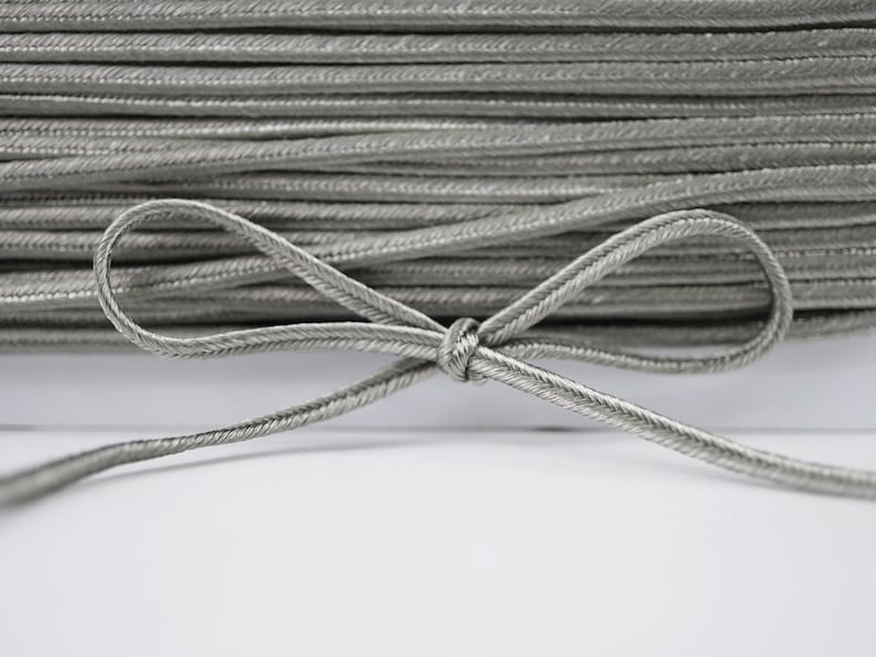 5 Yards 3 Mm Light Gray Soutache Braid Braided Cord Soutache - Etsy