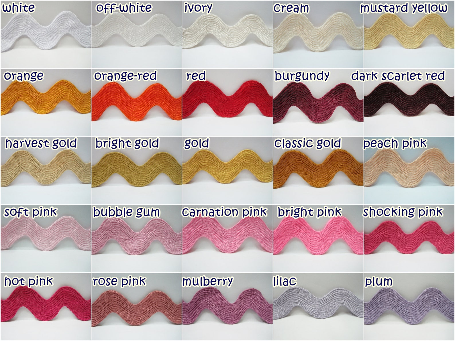 5 Yards Red Jumbo Rick Rack Trim Red Rick Rack Jumbo Ric - Etsy