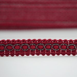 5 Yards Ruby Gimp Braided Trim, Gimp Braid, Braided Cord, Braided Gimp ...
