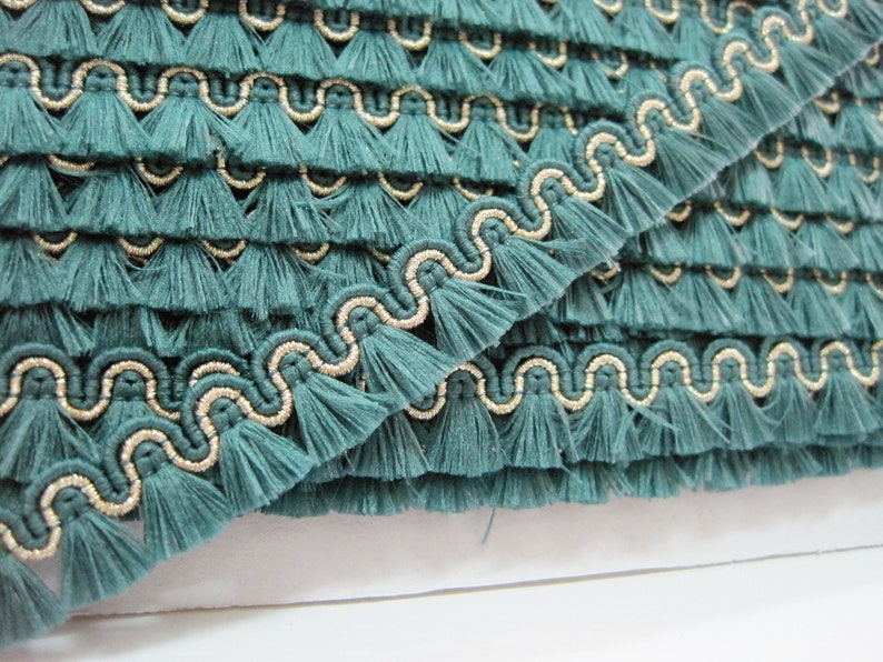 5 Yards Ocean Green Tassel Trim Green Trim Wholesale Trim | Etsy