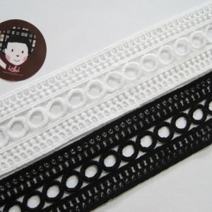 5 Yards White Round Loop Lace, White Lace Trim, Cotton Trim, Loop Trim ...