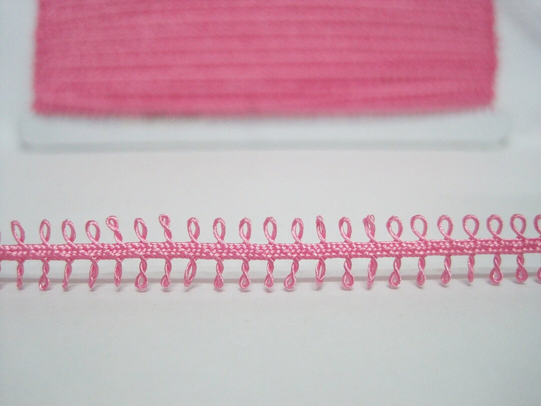 5 Yards Pink Picot Trim, Picot Edge Trim, Picot Edge Ribbon, Picot Lace ...