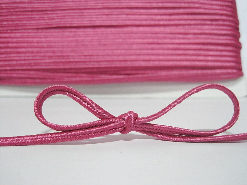 5 Yards 3 Mm Hot Pink Soutache Braid Braided Cord Soutache | Etsy