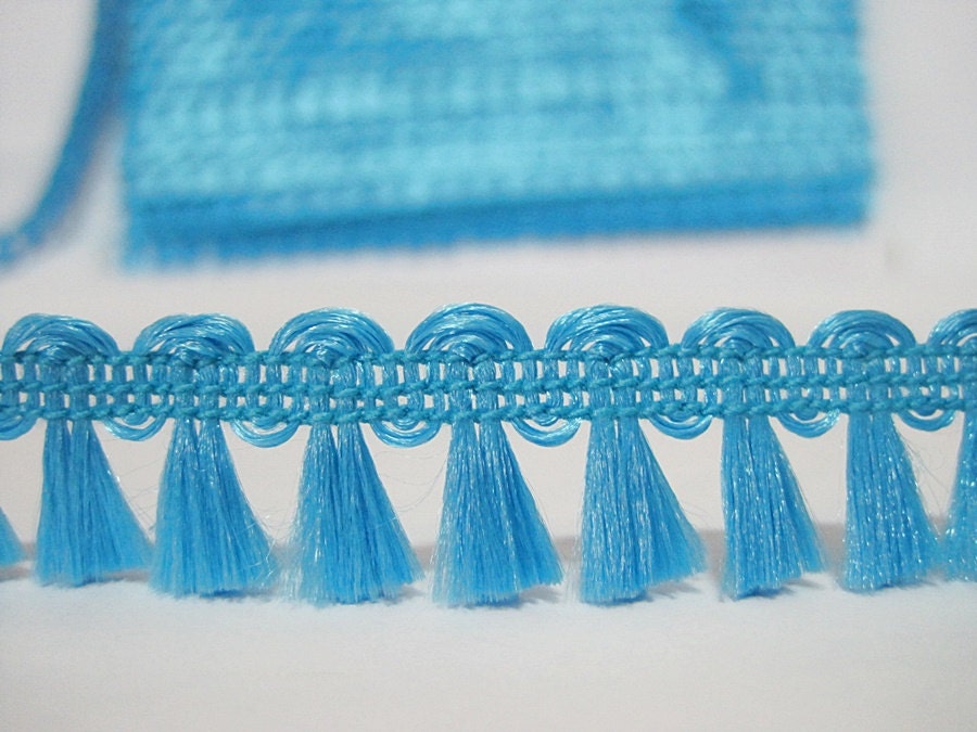 5 Yards Turquoise Mini Tassel Trim Blue Trim Wholesale Trim - Etsy