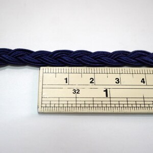 5 Yards 1/4" Navy Blue Braided Cord, Braided Gimp Trim, Scroll Braid ...