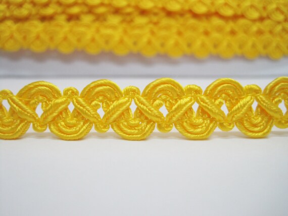 5 Yards Bright Yellow Braid Braided Trim Loop Trim Braided - Etsy