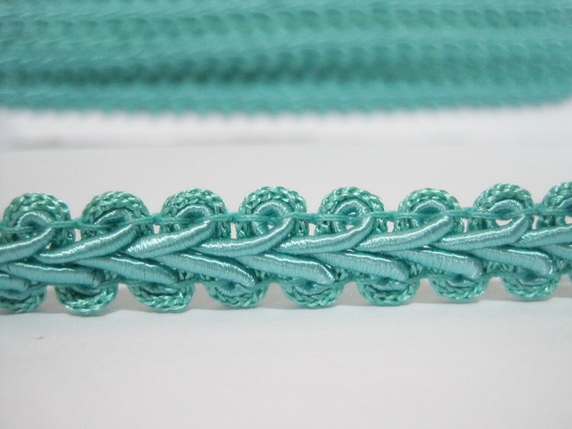 5 Yards 1/2 Aqua Green Gimp Braided Trim Gimp Braid | Etsy