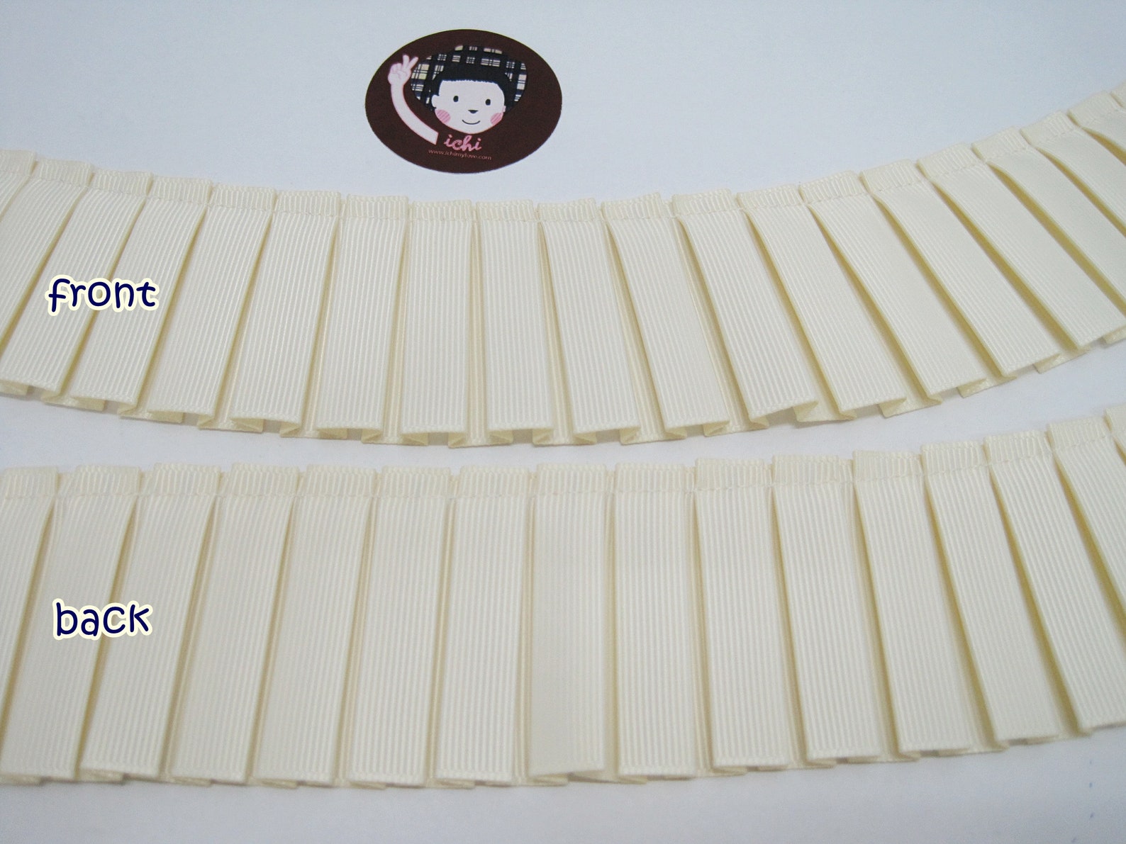 1 Yd 2 Cream Grosgrain Box Pleated Trim Box Pleated - Etsy