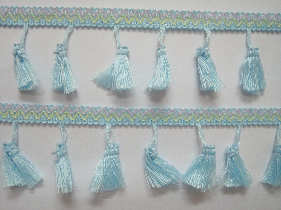 5 Yards Light Blue Boho Tassel Fringe Tassel Trim Blue - Etsy