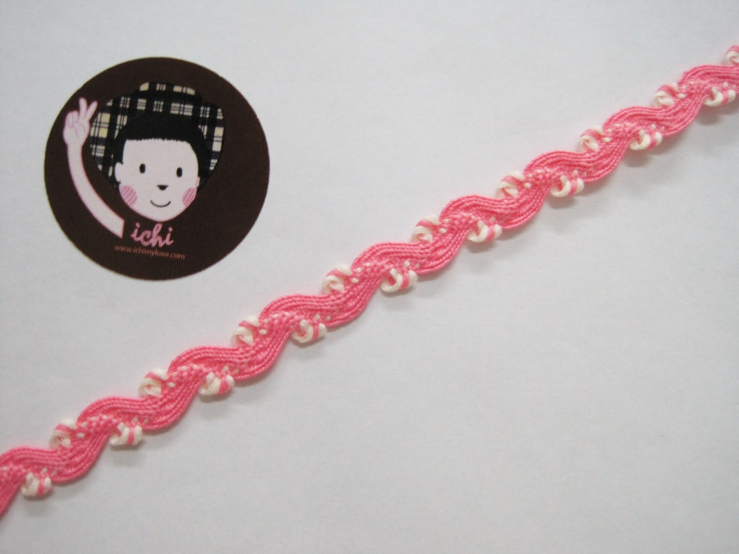 5 Yd Coral Pink Rick Rack Trim, Picot Rick Rack, Picot Trim, Pastel ...