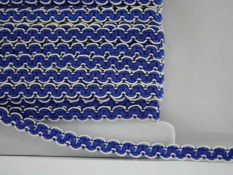 5 Yards Blue Rick Rack, Rick Rack Trim, Zig Zag Trim, Zig Zag, Ric Rac ...