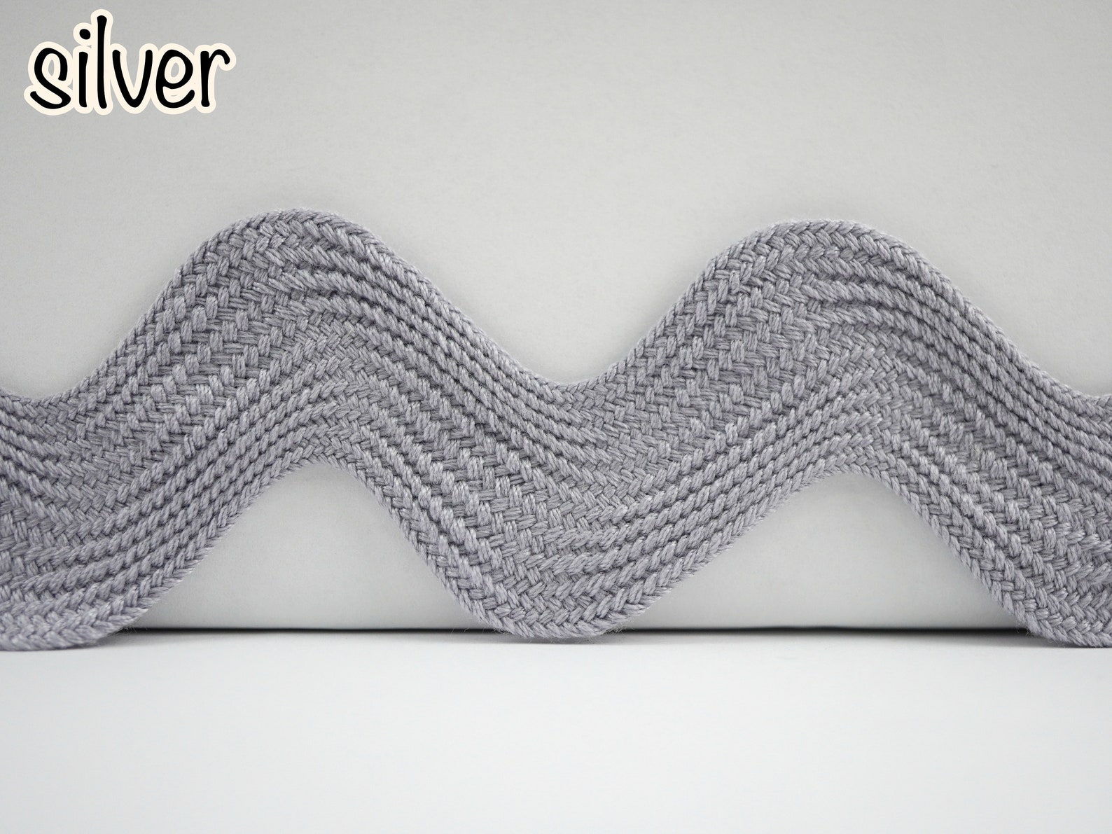 5 Yards Gray Jumbo Rick Rack Trim, Gray Rick Rack, Rick Rack Trim, Rick ...