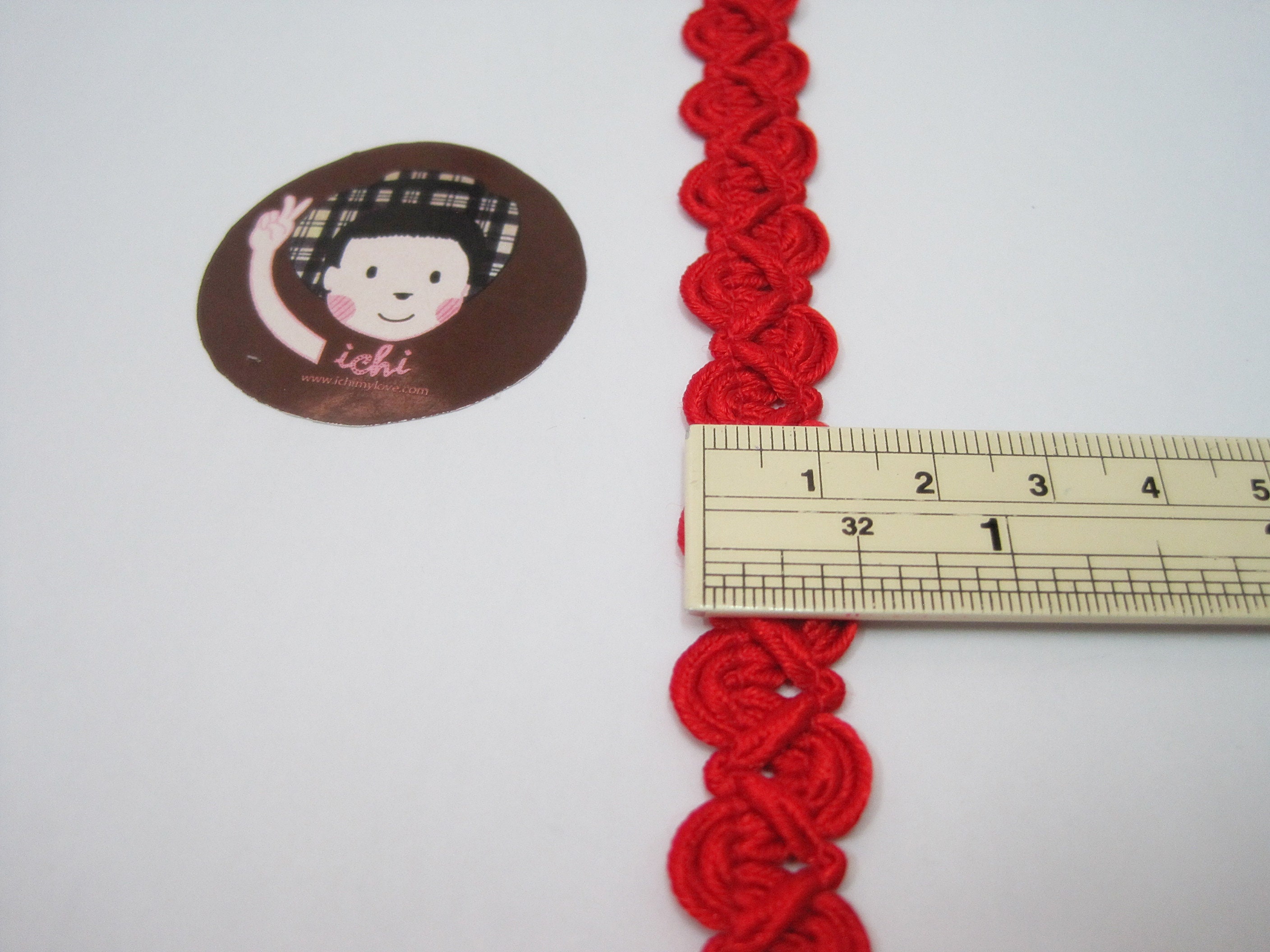 5 Yards Red Braid, Braided Trim, Braided Headband, Picot Braid, Scallop ...