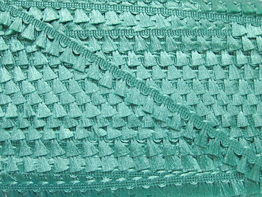 5 Yards Aqua Green Mini Tassel Trim Teal Trim Wholesale - Etsy