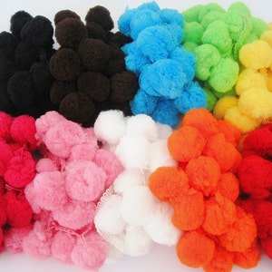 5 Yards 3.5 Cm Ruby Jumbo Pom Pom Trim - Etsy
