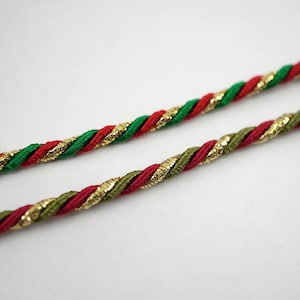 5 Yd 3 Mm. Christmas Cord With Gold Metallic, Christmas Trim, Christmas ...