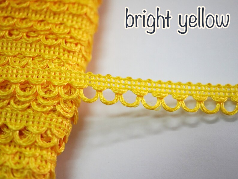 5 Yards Yellow Loop Trim, Yellow Loop Lace Trim, Wholesale Trim, Looped ...