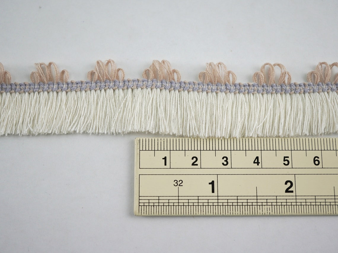 5 Yards 1" Ivory Tassel With Beige Trim - Etsy