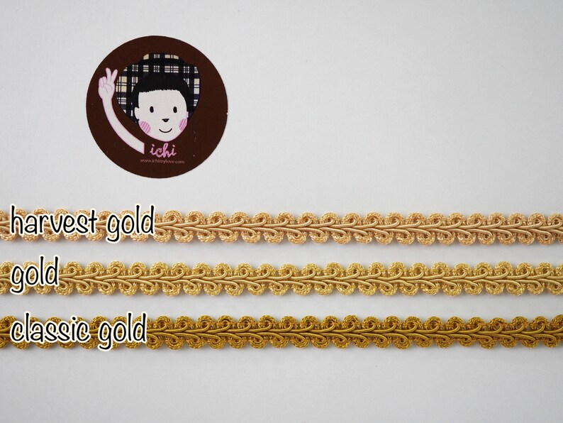5 Yards 3/8 Classic Gold Gimp Braided Trim Gimp Braid - Etsy