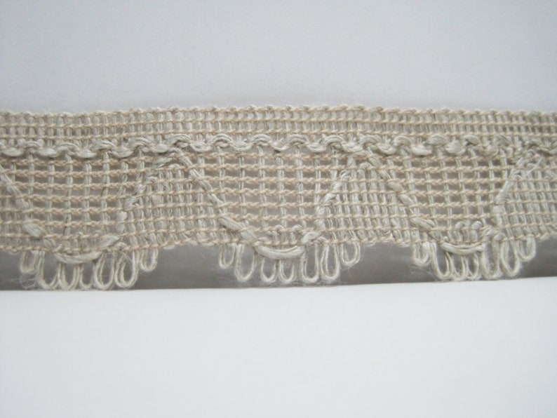 5 Yards 100% Linen Lace Natural trim wholesale trims linen | Etsy