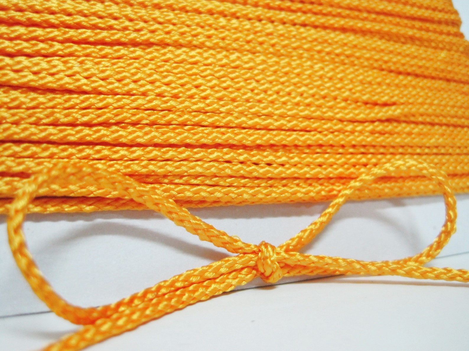 5 Yards 3 Mm Orange Braided Cord Braided Cord Soutache Cord - Etsy