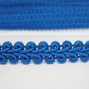 5 Yards 1/2" Royal Blue Gimp Braided Trim, Gimp Braid, Braided Cord ...
