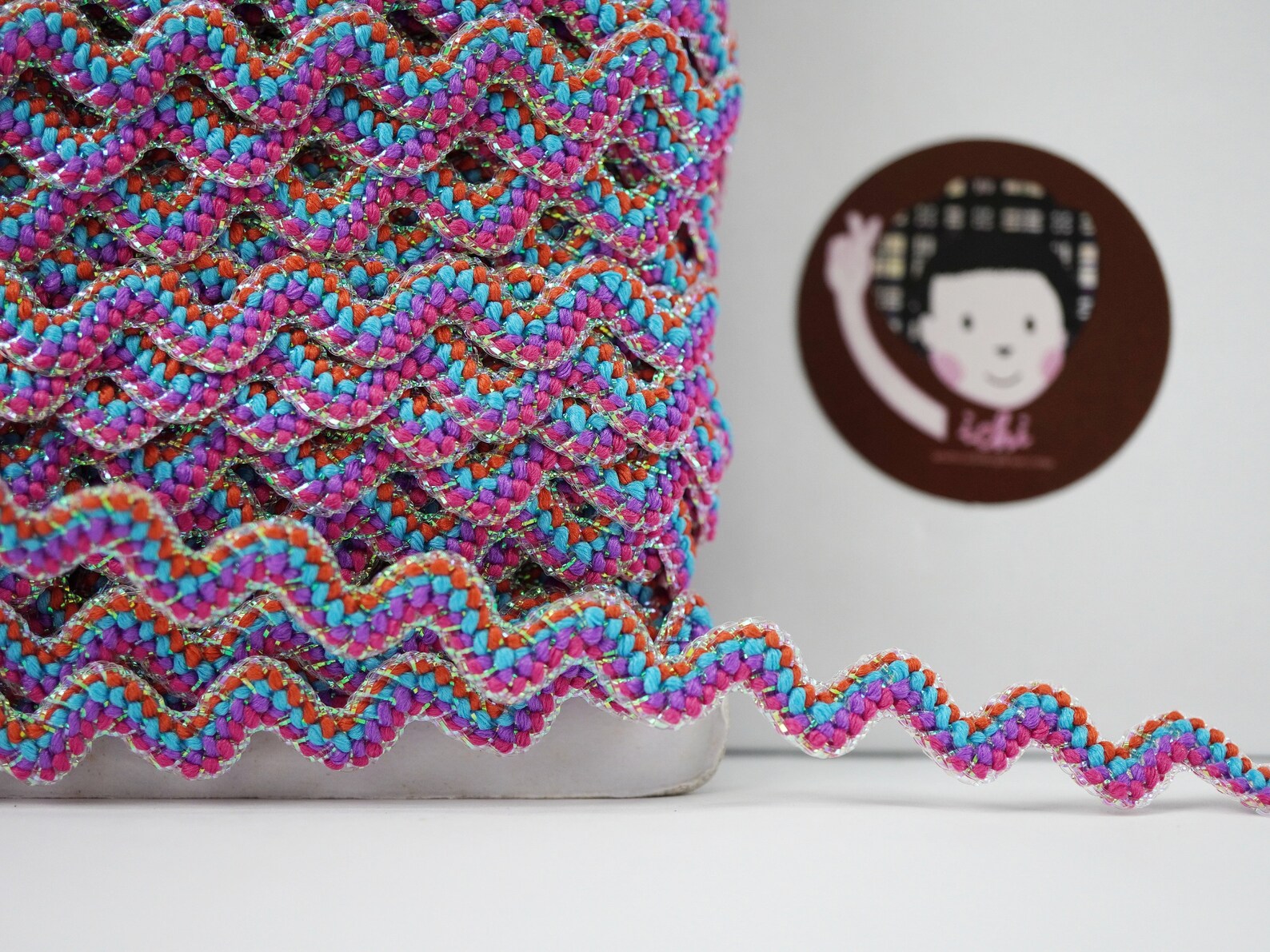 5 Yards 1/2" Sparkly Rick Rack, Rick Rack Trim, Glitter Rick Rack, Wavy ...