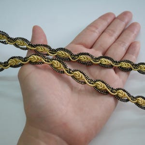5 Yards 3/8" Gold Flower Braid With Gold Metallic - Etsy