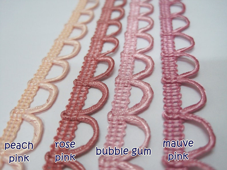 5 Yards Pink Loop Trim Loop Trim Braided Trim Button | Etsy