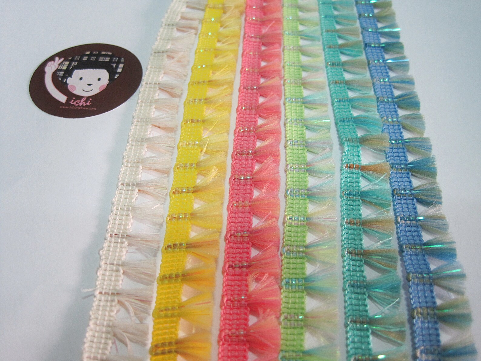 5 Yards Yellow Sparkly Mini Tassel Trim Tassel Trim | Etsy