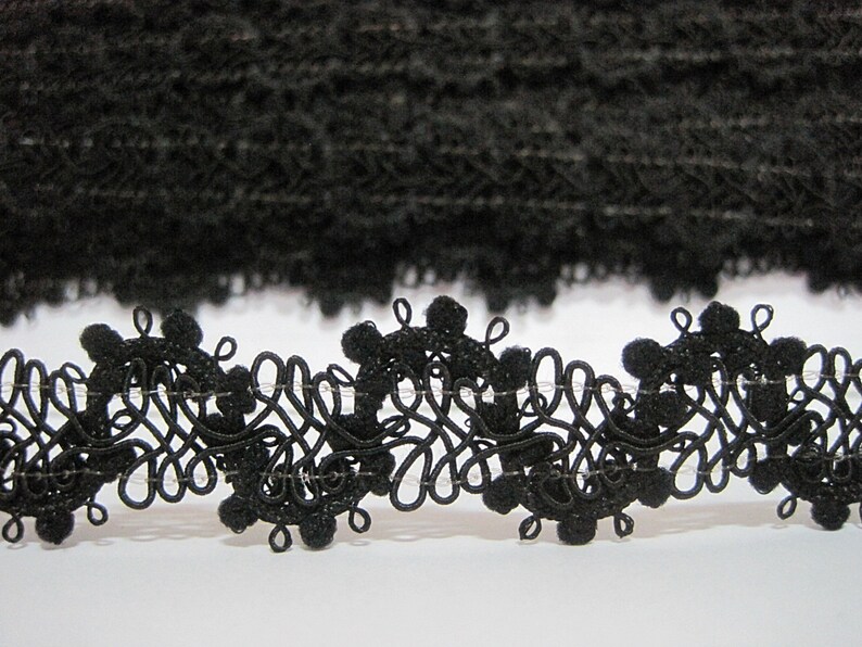 5 Yards Black Picot Braided Trim, Picot Trim, Rick Rack, Braided Trim ...