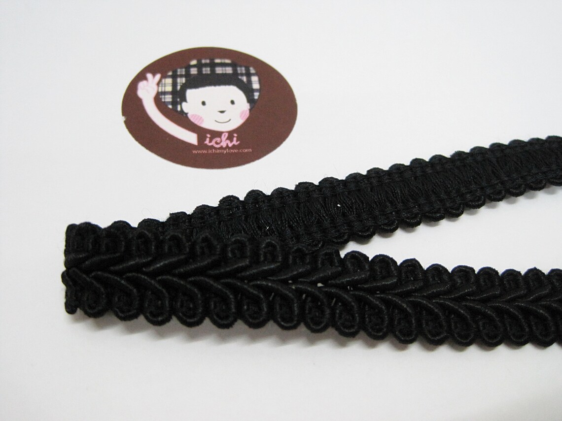 5 Yards 9/16 Black Gimp Braided Trim Gimp Braid | Etsy