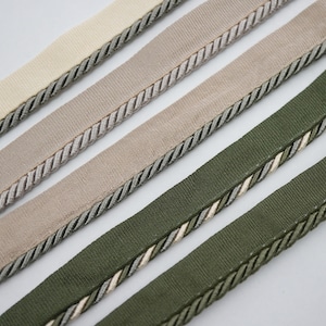 5 Yards Gray Lip Cord Piping, Gray Lip Cord, Edge Piping, Decorative ...