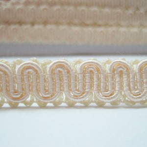 5 Yards 1/2" Vanilla Braided Trim, Gimp Braid, Braided Cord, Braided ...