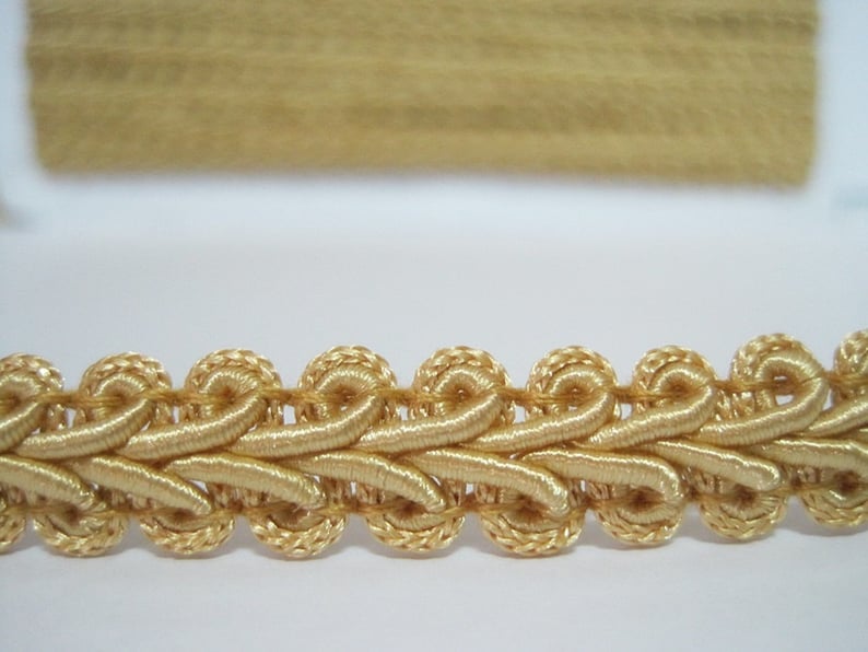 5 Yards 1/2 Gold Gimp Braided Trim Gimp Braid Braided - Etsy