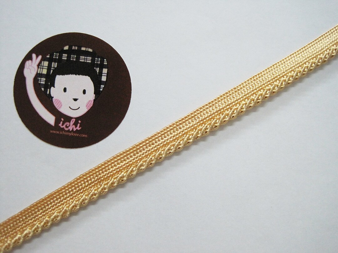 5 Yards Harvest Gold Lip Cord Piping, Edge Piping, Decorative Edging ...