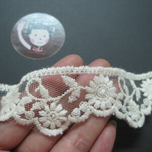 5 Yards Cream Flower Lace, Ivory Lace Trim, Cream Lace Trim, Wedding ...