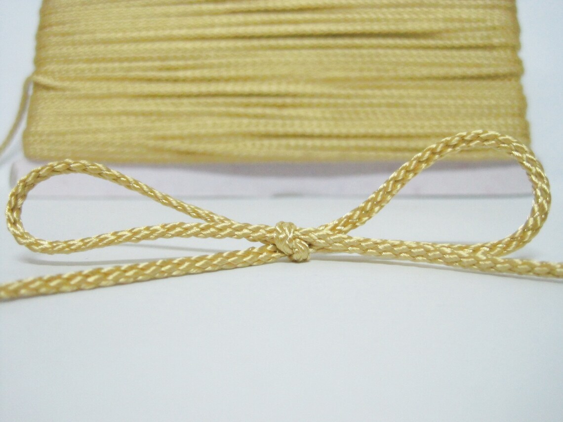 5 Yards 3 Mm Gold Braided Cord Braided Cord Soutache Cord | Etsy