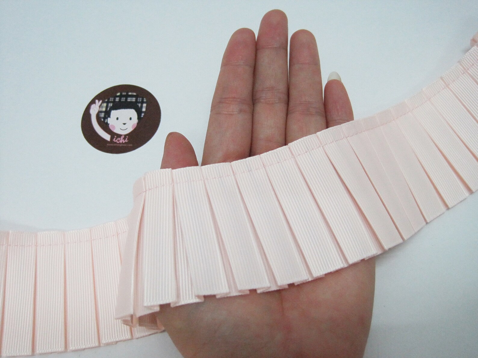 1 Yd 2 Pink Grosgrain Box Pleated Trim Box Pleated | Etsy