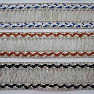 5 Yards Mahogany Linen Braid, Linen Lace, Linen Trim, Natural Trim ...