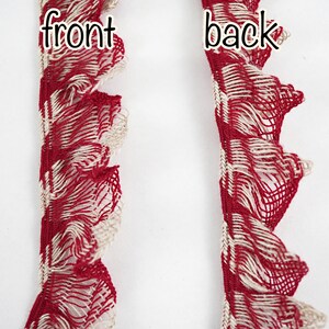 5 Yards Ruby Linen Ruffle Trim, Ruffle Lace, Linen Lace Trim, Linen ...