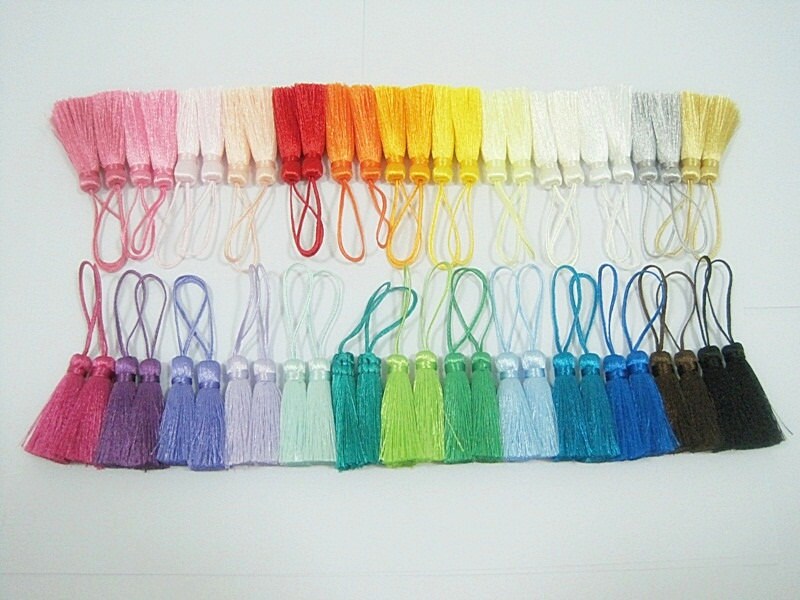 166 Pieces Short Silk Tassel Mini Tassel Colorful Tassel - Etsy